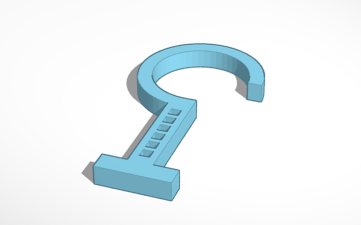 3D design hook - Tinkercad