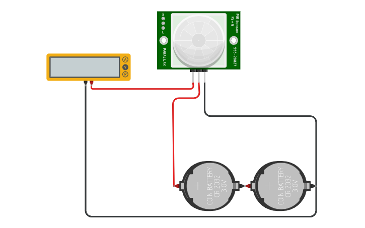 Circuit design Motion Sensor - Tinkercad