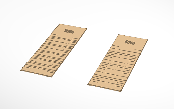 3D design 3 & 4mm 1/8 mdf cylinder | Tinkercad