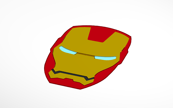 3D design Iron man Mask - Tinkercad