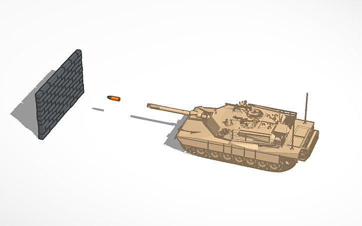 3D design M1 Abrams - Tinkercad