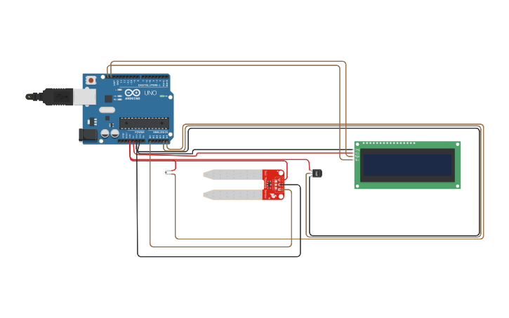 Circuit design estacion meteorologica - Tinkercad