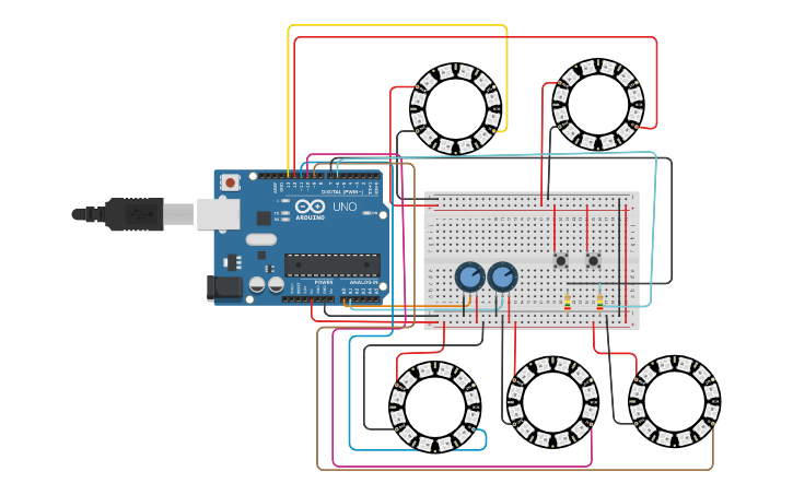 Circuit design TEAM CALCULADORA - Tinkercad