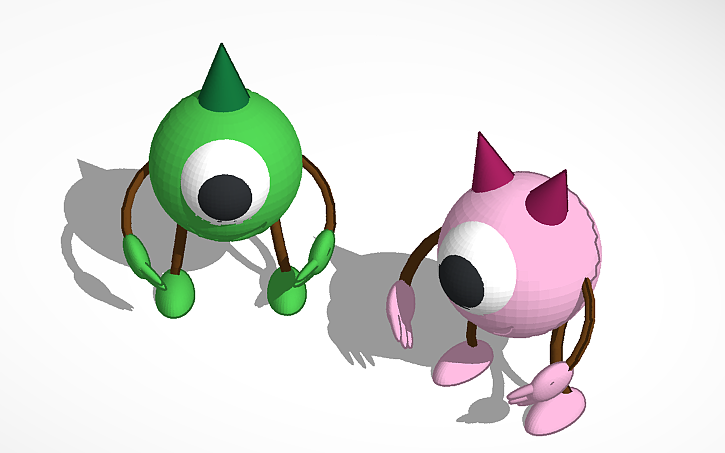 3D design LITTLE MONSTERS - Tinkercad