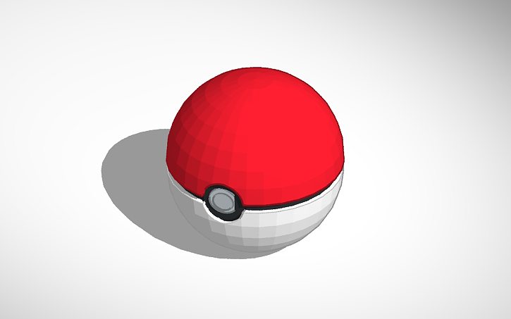 3d Design Pokeball Mk I Tinkercad