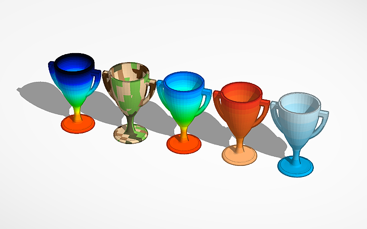 3d Design Trophy Cups Tinkercad