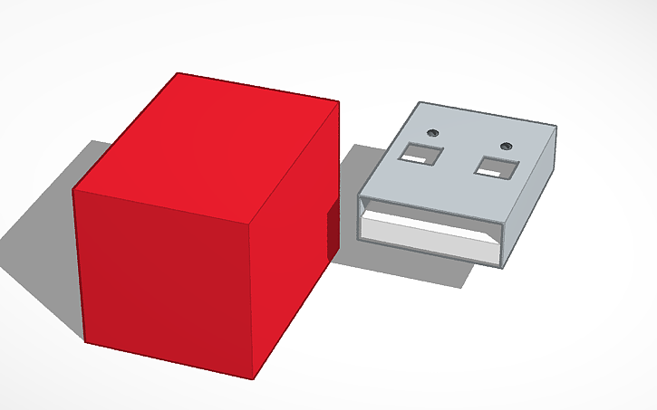 3D design USB Port - Tinkercad