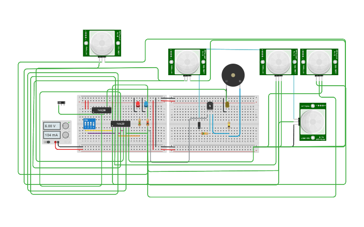 Circuit design Copy of _Intruder Alarm System_ - Tinkercad