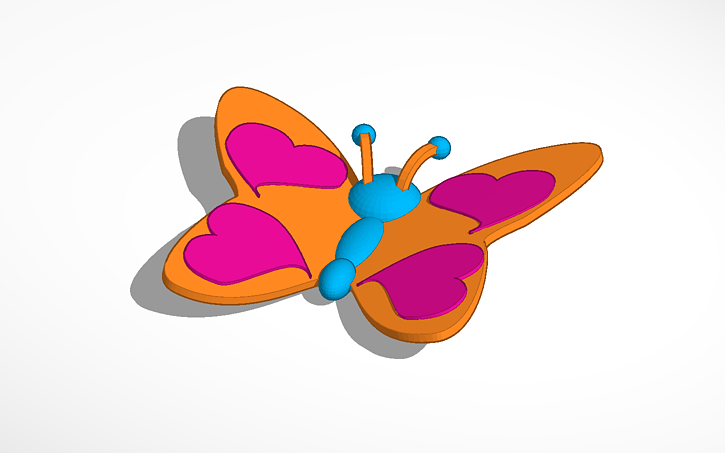 3D design Butterfly - Tinkercad
