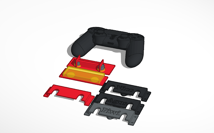 3D design Ps4 Controller Under Desk Mount - Tinkercad