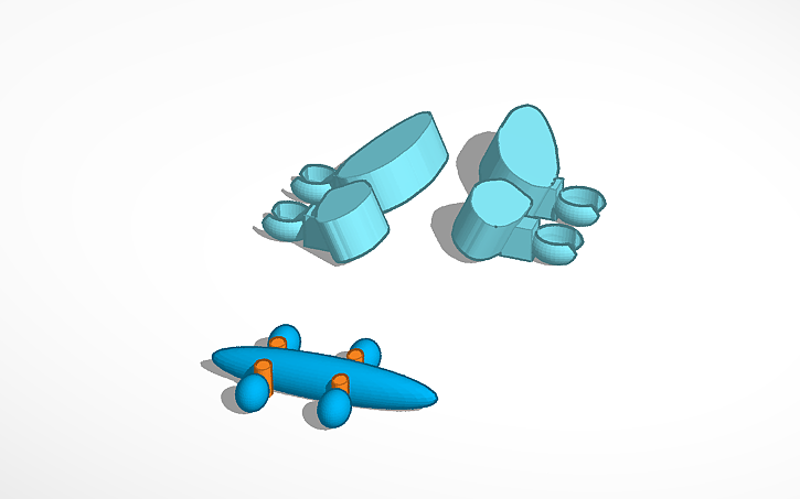 3D design Blue Butterfly - Tinkercad