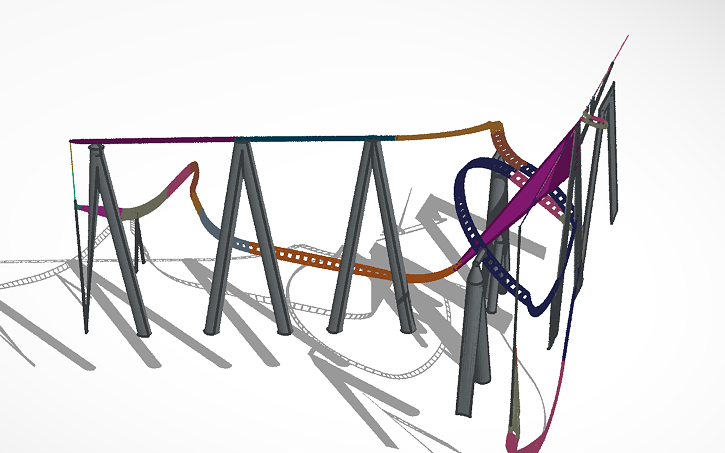 3D design rollercoaster - Tinkercad