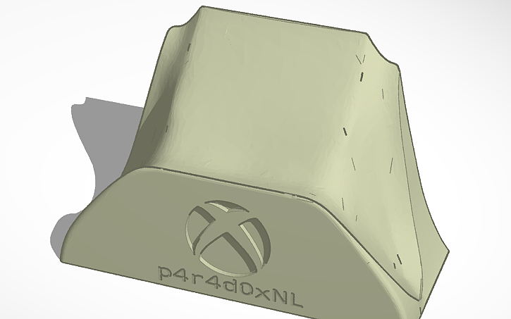 3d Design Xbox Controller Stand Gamertag Tinkercad
