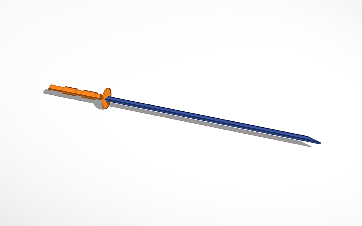 3D design katana base - Tinkercad