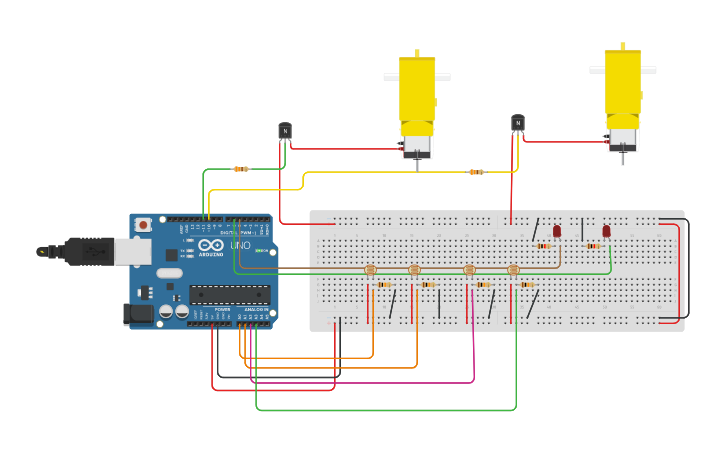 Circuit design Actividad02 - Taller Robotica | Tinkercad
