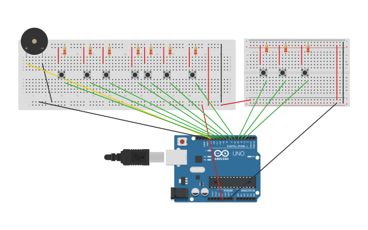 Circuit Design Piano Tinkercad