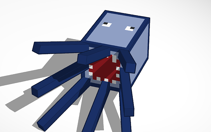 3D design Minecraft Squid - Tinkercad