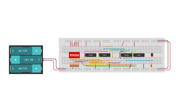 Circuit design Practica 3: Multiplexor | Tinkercad