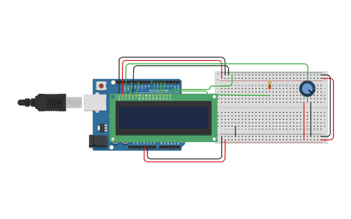 Circuit design ASCII TABLE - Tinkercad
