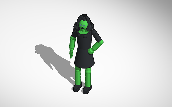 3D design zombie doll tinktober - Tinkercad