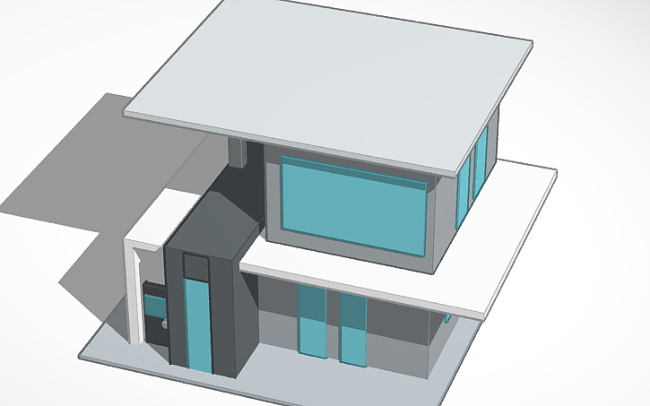 3D design Modern house - Tinkercad