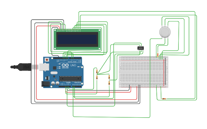 Circuit design CO SENSOR - Tinkercad