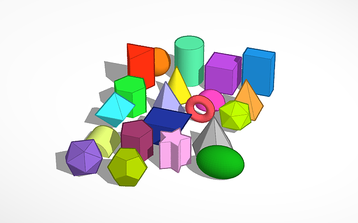 3D design 3D shapes and names - Tinkercad