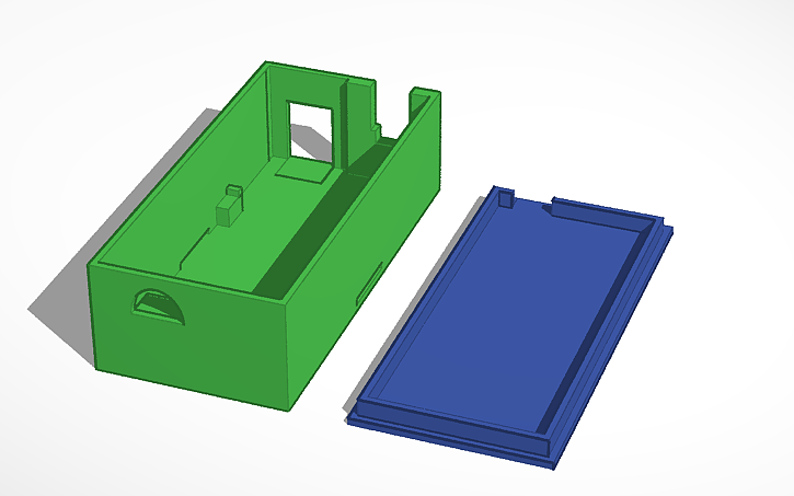 3D design ESP32 Box Case Mount RJ45 RJ11 - Tinkercad