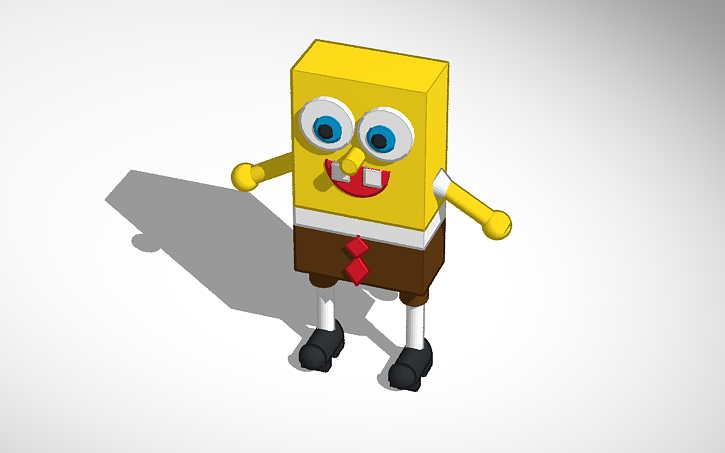 3D design SpongeBob - Tinkercad