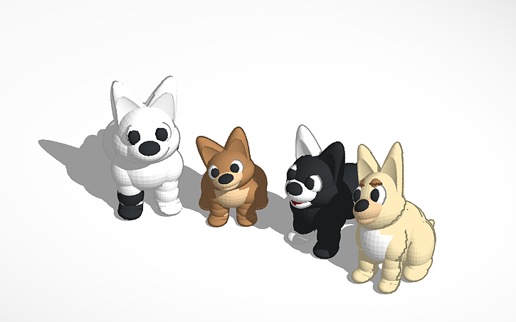 3D design dogs dogs dogs - Tinkercad
