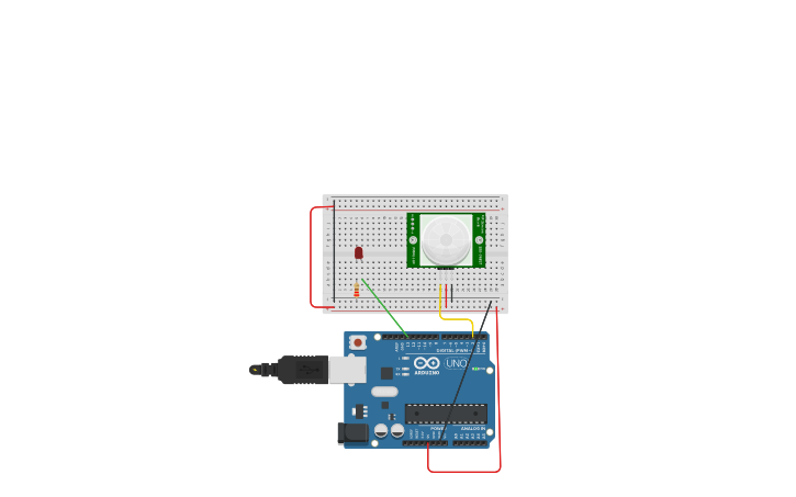 Circuit Design Sensor De Movimiento Tinkercad