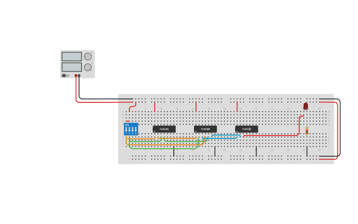 Circuit design ทดลองที่ 5.1 สุรชัย หยู่เปา 7404 7408 7432 - Tinkercad