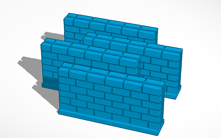 3D design DanD brick wall | Tinkercad