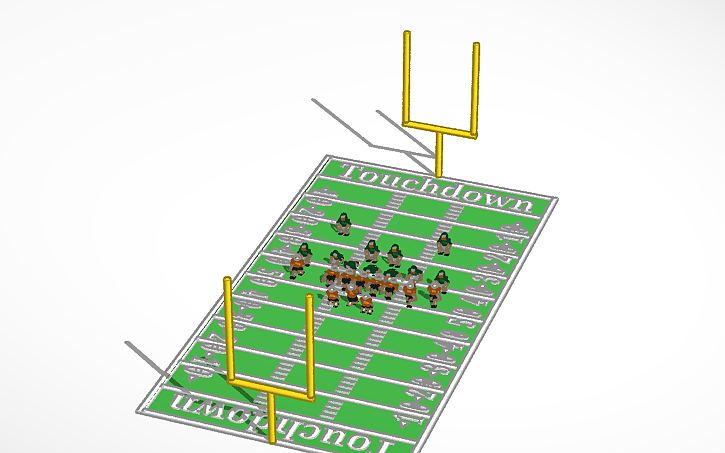3D design Football Field - Tinkercad