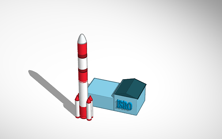3D design Polar Satellite Launch Rocket (ISRO) | Tinkercad