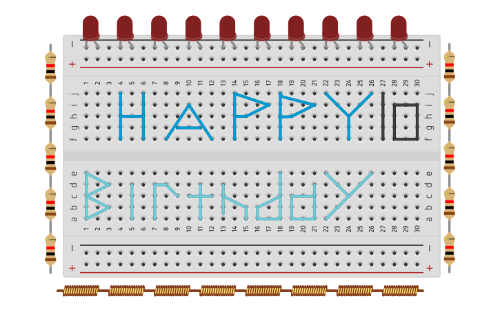 Circuit Design Happy Birthday Tinkercad Tinkercad10 Tinkercad