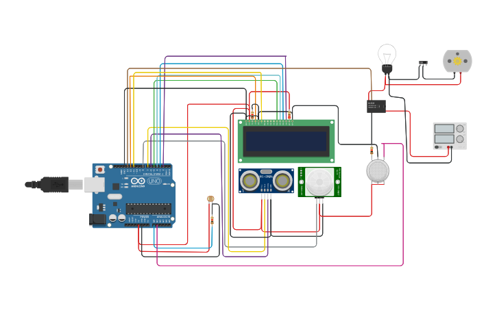 Circuit Design Smart Home Automation System Tinkercad