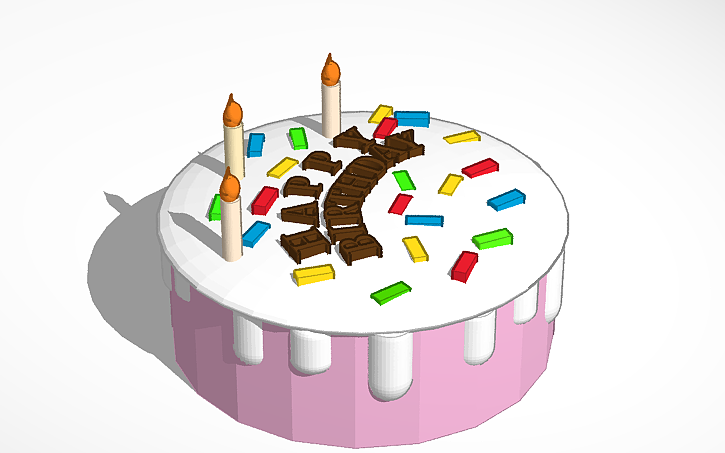 3D design Birthday Cake | Tinkercad