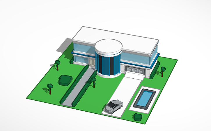 3D design Casa Futurista - Tinkercad
