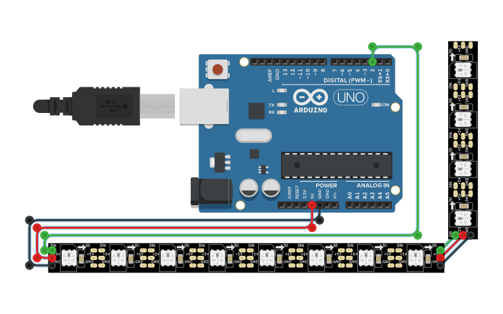 Circuit Design Arduino 16 Neopixel Tinkercad 8311