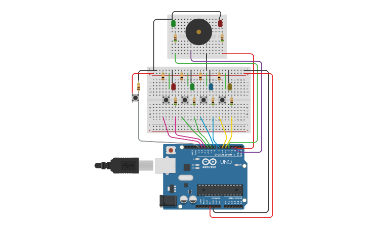 Circuit design Саймон говорит - Tinkercad