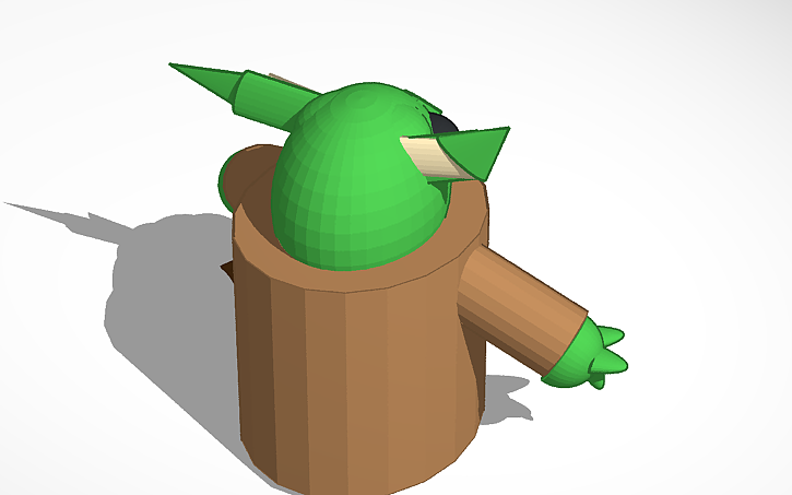 3D design Grogu - Tinkercad