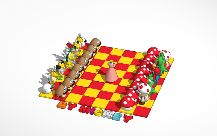 3D design Copy of Mario Chess Set copied version - Tinkercad