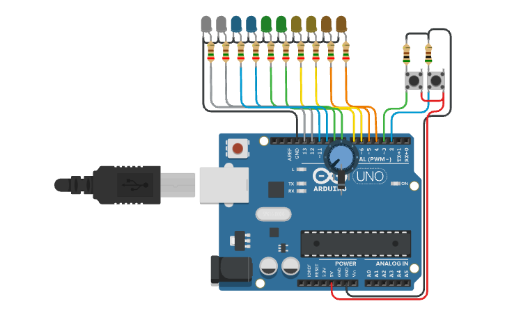 Circuit Design Tp N° 1 Cronometro Binario Tinkercad