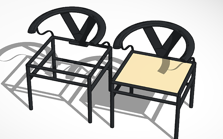 3D design Hans J. Wegner CH 24 y Stol | Tinkercad