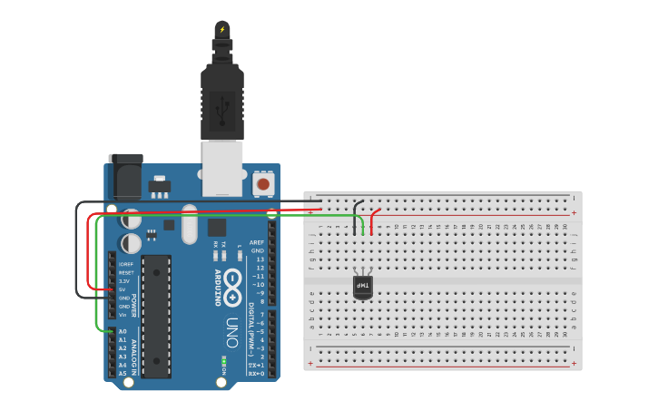 Circuit Design Lab 7 Temperature Sensor Tinkercad