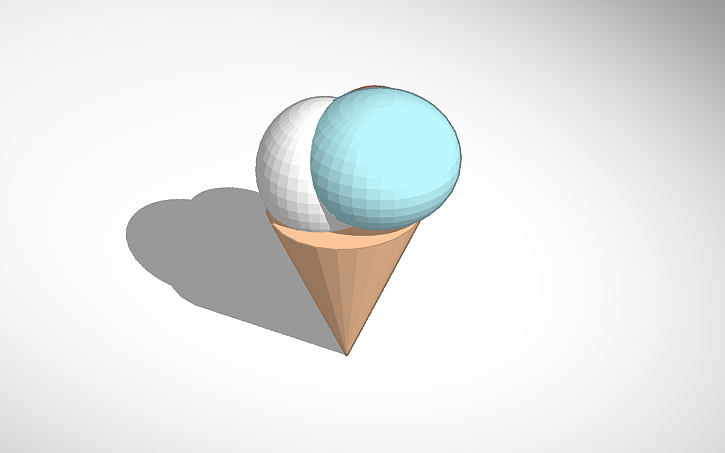 3D design Ice cream cone | Tinkercad
