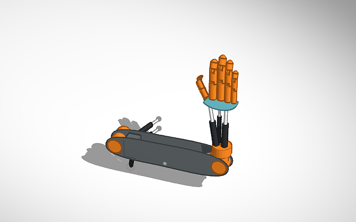 3D design Hydraulic Hand - Tinkercad