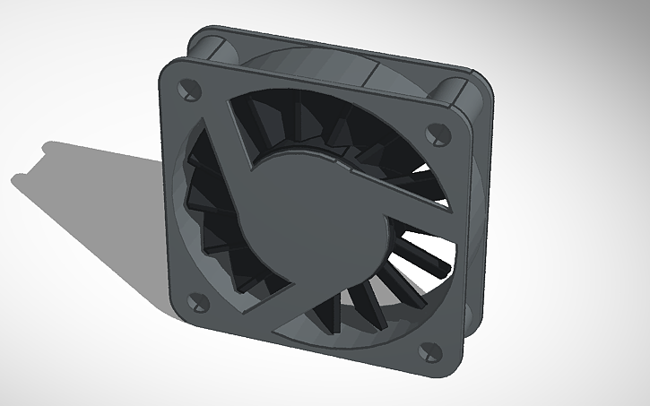 3D design 40x40x10mm fan 40mm - Tinkercad