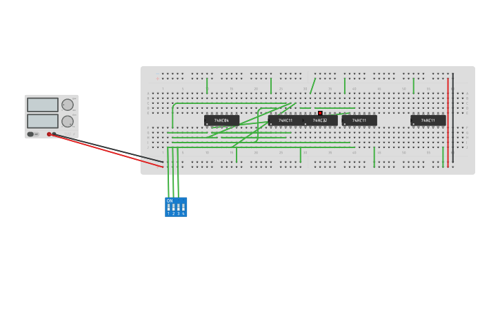 Circuit design EndSem-3A(Gates) - Tinkercad